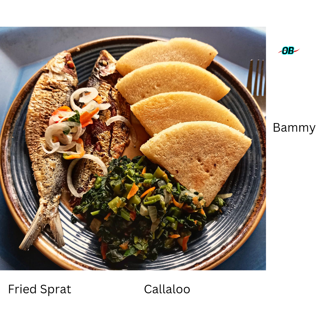 Jamaican Dish: Fried Sprat, Bammy & Callaloo... - OB Fitness